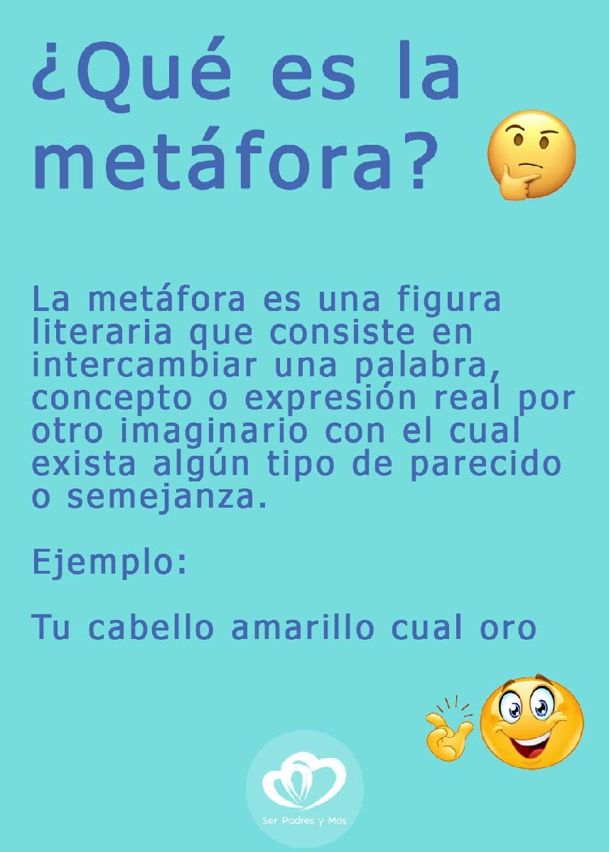 Qué es la metáfora y ejemplos de metáfora para entender mejor. | SPyM